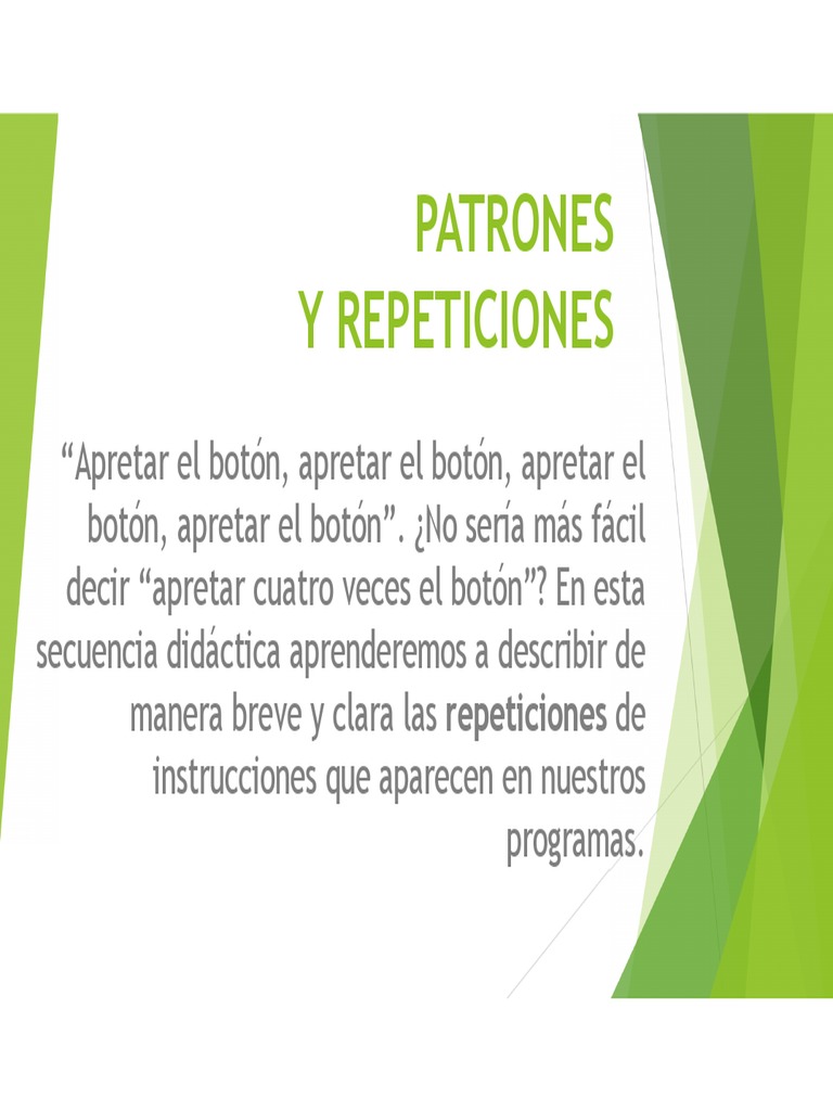 PATRONES y Repeticiones | PDF