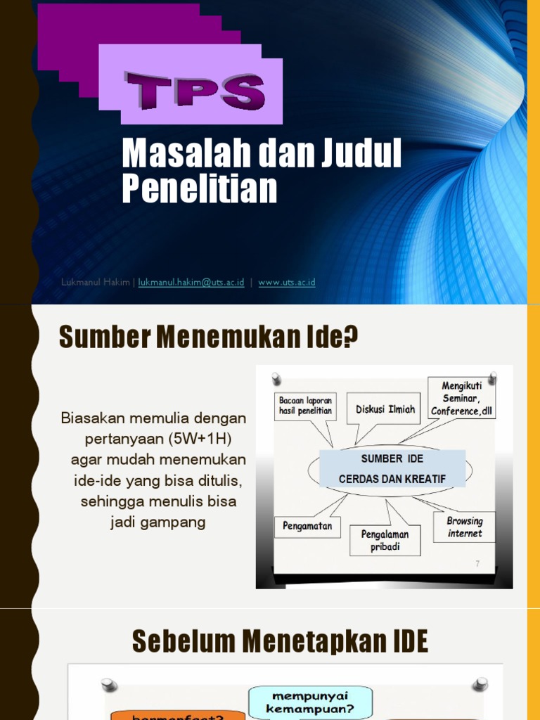 Pertemuan 5 Masalah Dalam Penelitian (Gab. Kualitatif Vs Kuantitatif) | PDF