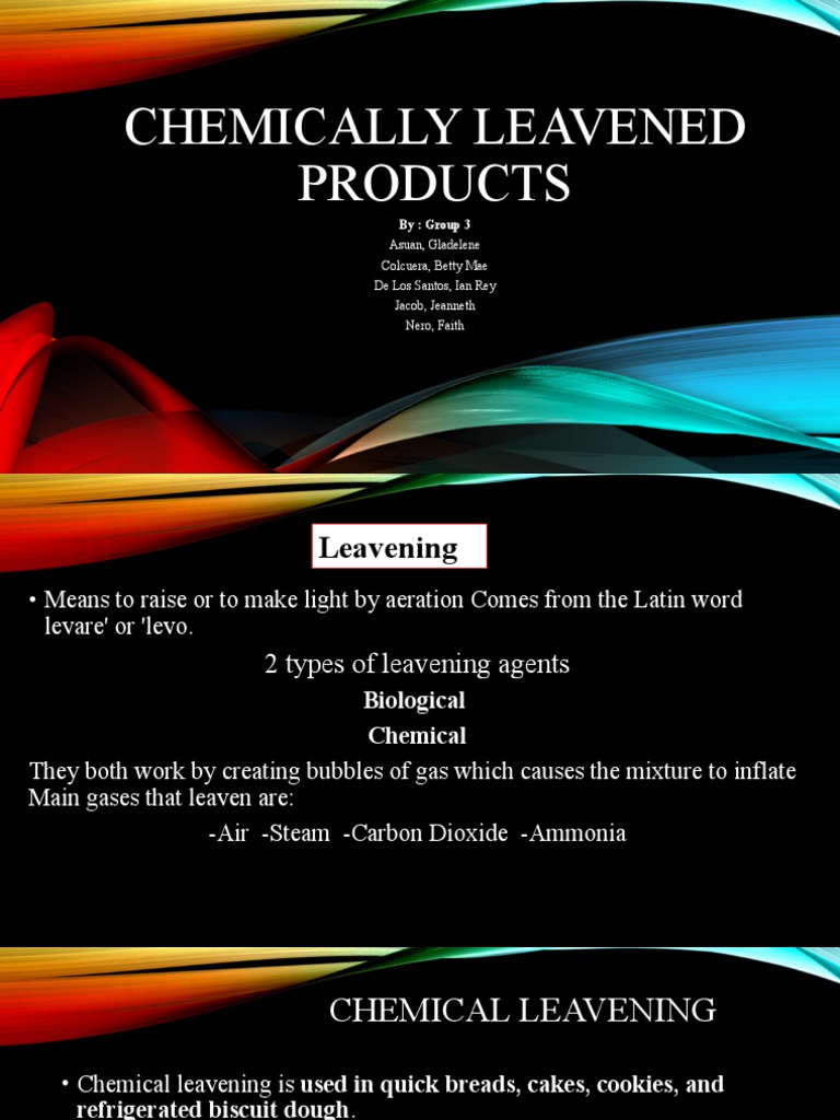 Chemical Leavening in Baking Products | PDF | Cakes | Desserts
