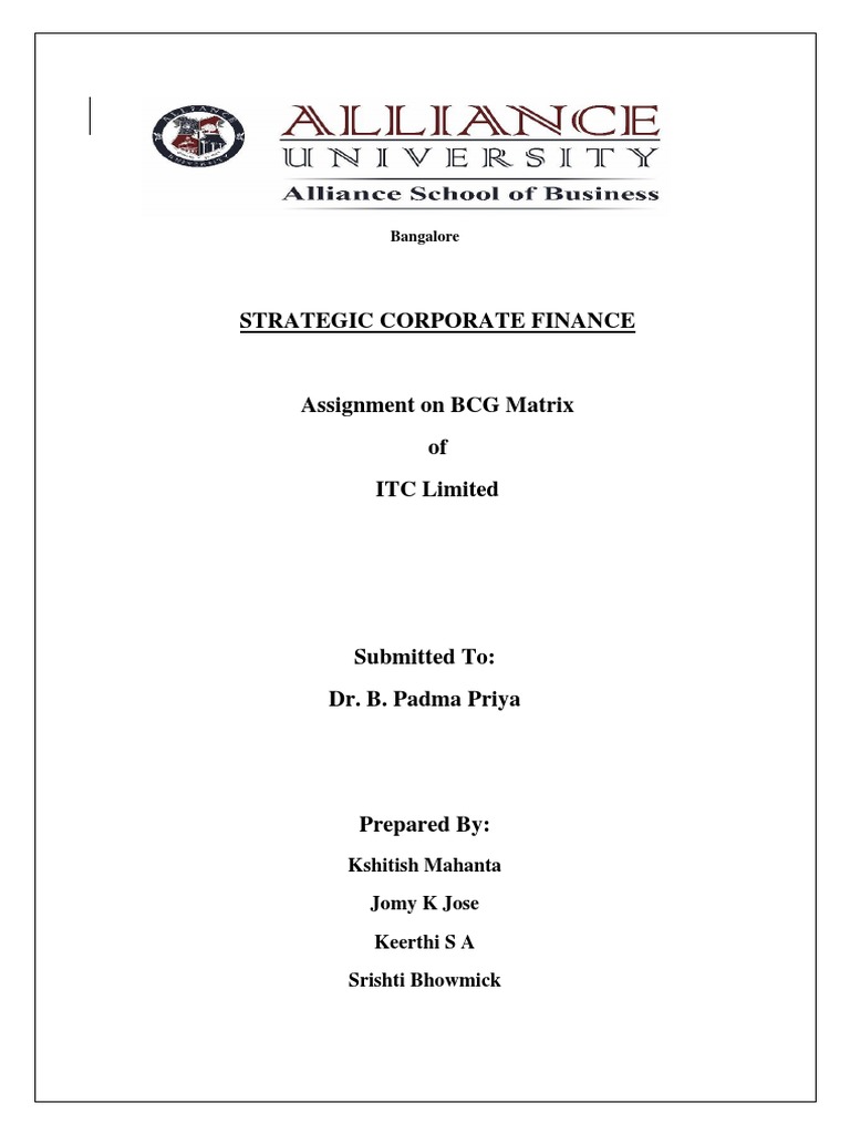 BCG Matrix of ITC | PDF | Business Process | Private Sector
