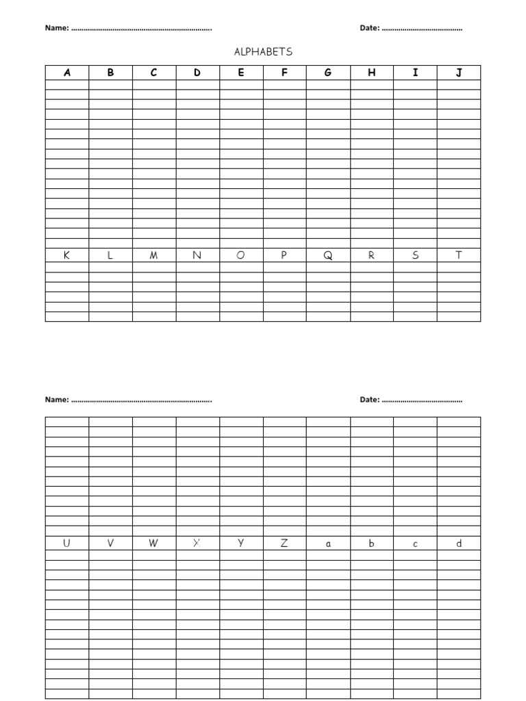 ALPHABETS worksheet | PDF