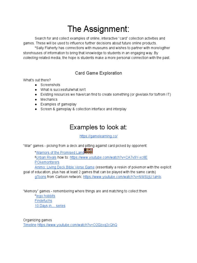 Card Game Exploration | PDF