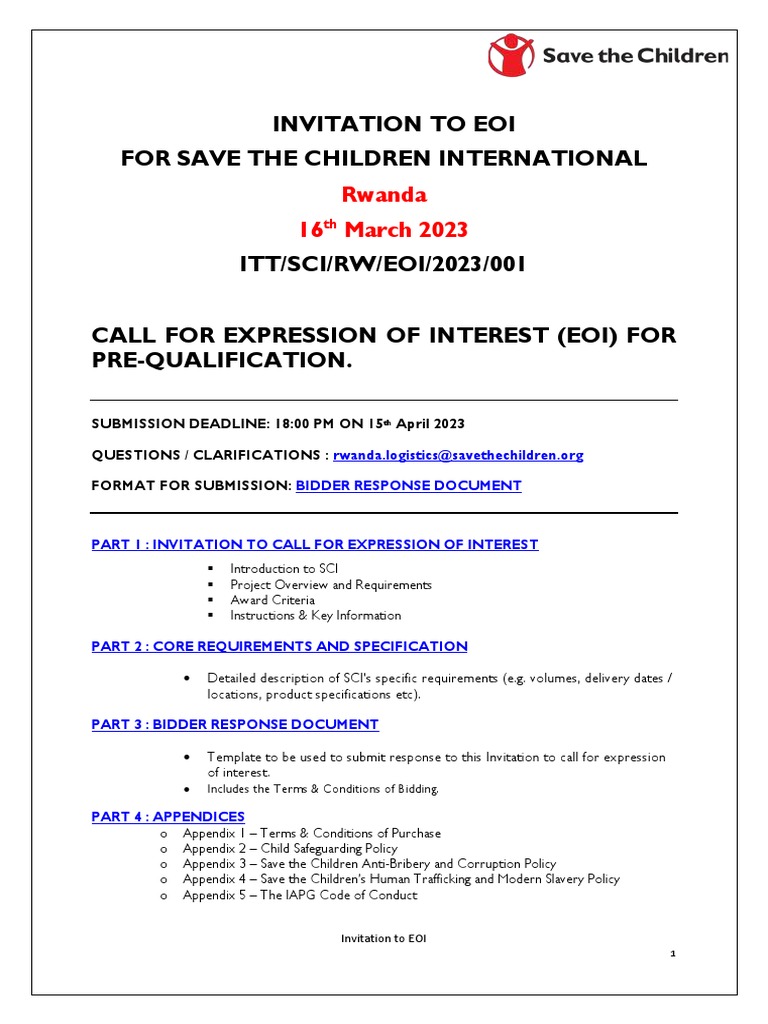 Itt Call Expression Interest Servi507 | PDF | Bribery | Child Abuse