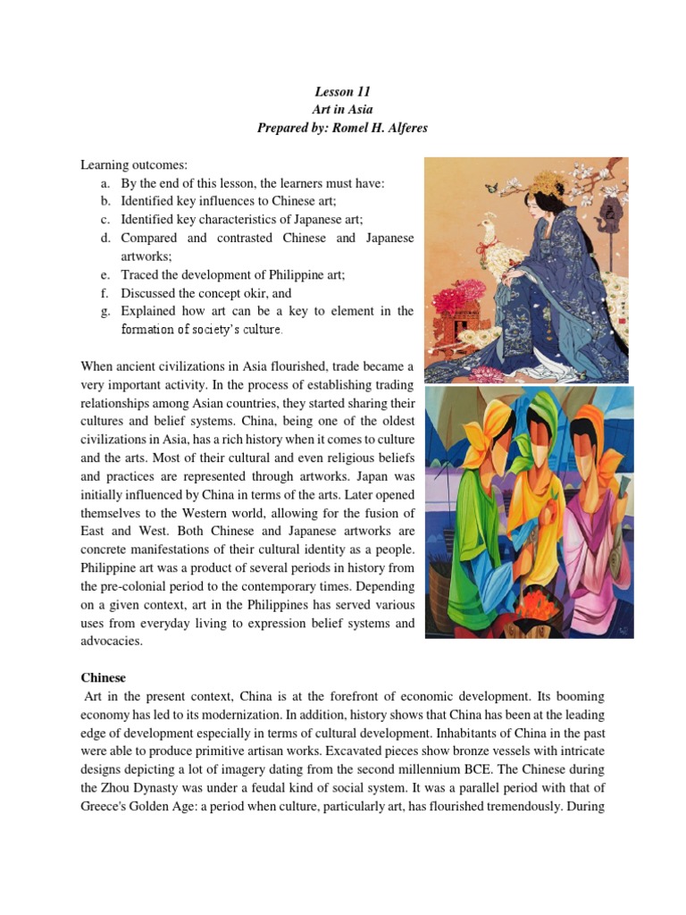 Lesson 11 ART APPRECIATION | PDF | Japanese Art | Paintings