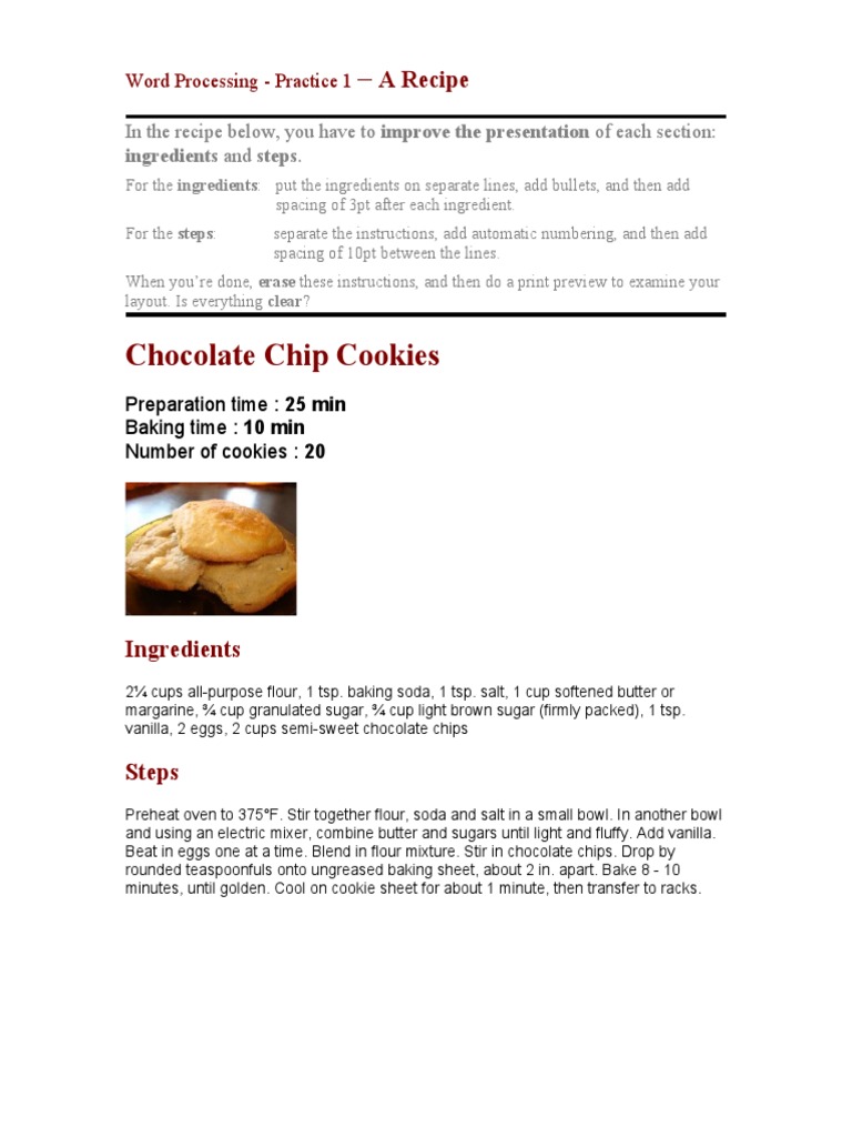 p1 - Recipe | PDF