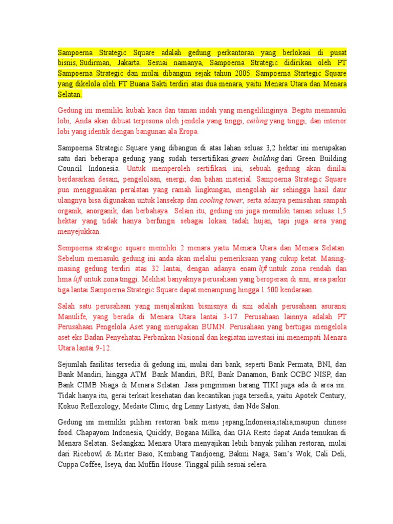 Desribe Building - Ghinaa Putri Apriani | PDF