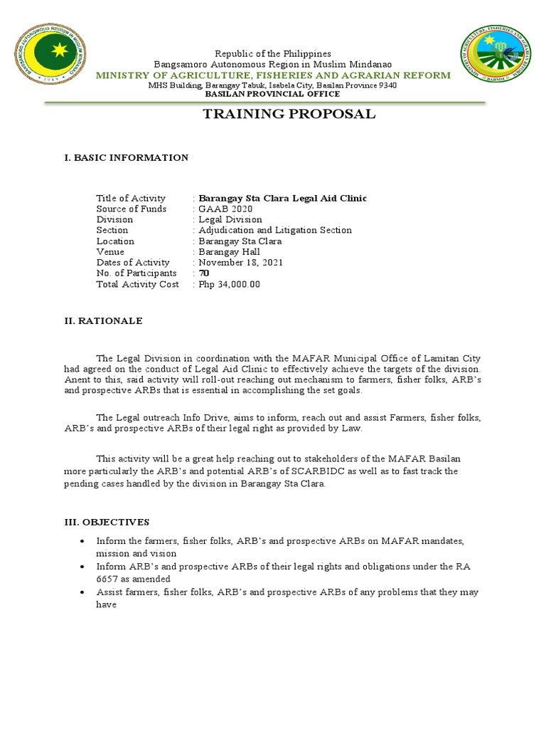 Barangay Sta Clara Legal Aid Clinic | PDF | Social Science | Law