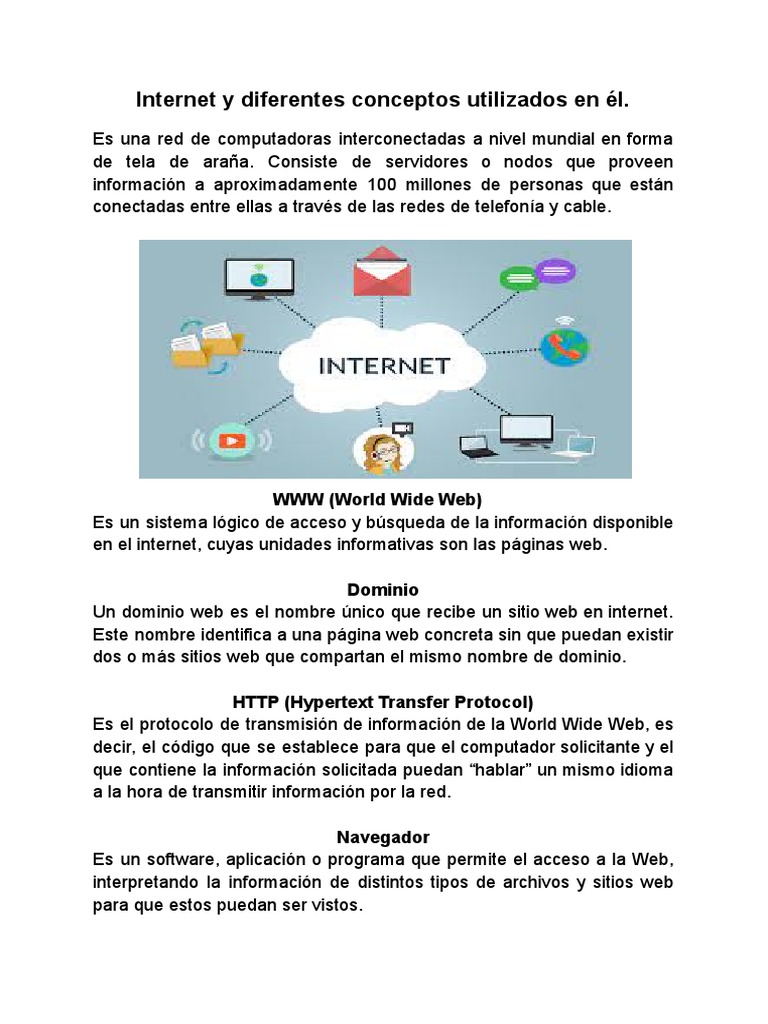 Conceptos básicos de Internet y la World Wide Web | PDF | Red mundial | Internet y web