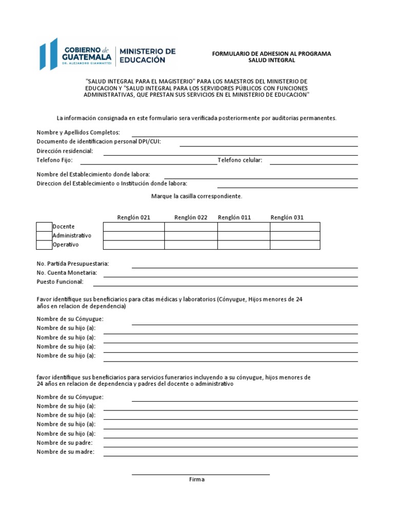 Formato de Adhesion | PDF