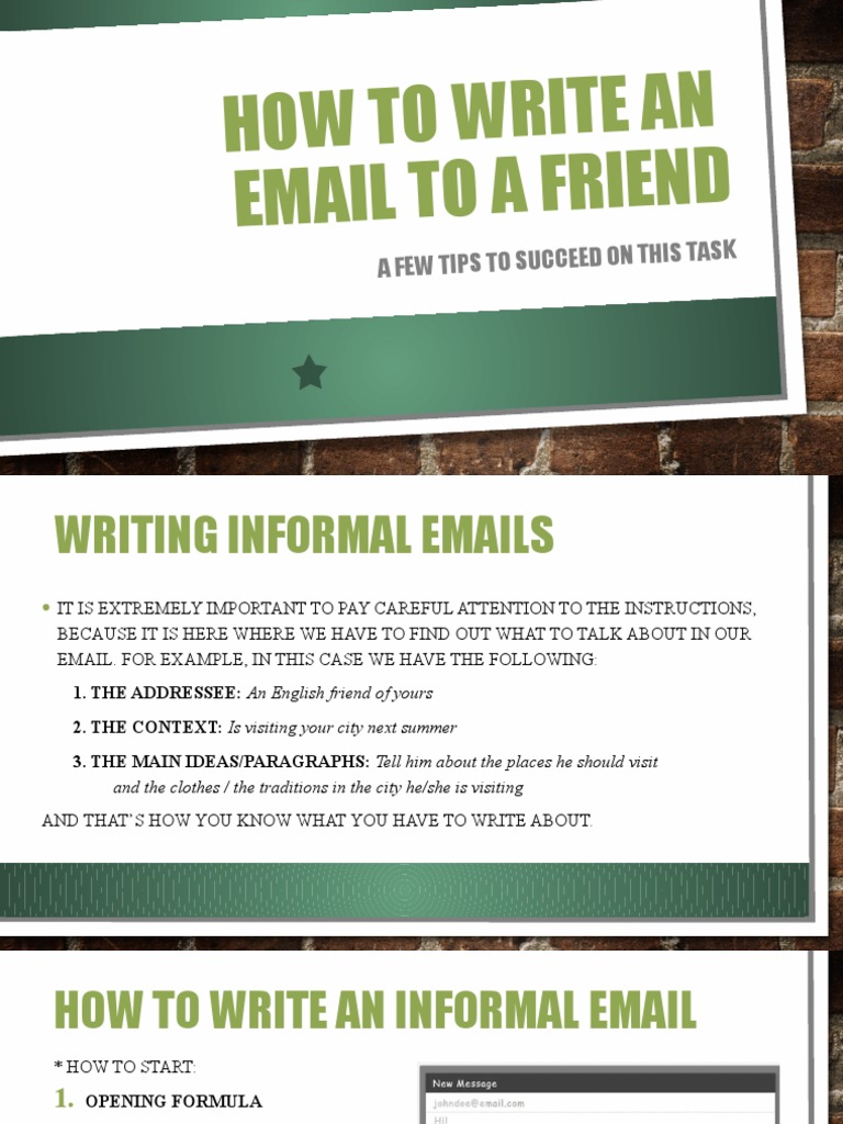 Informal Email Tips for Friends | PDF