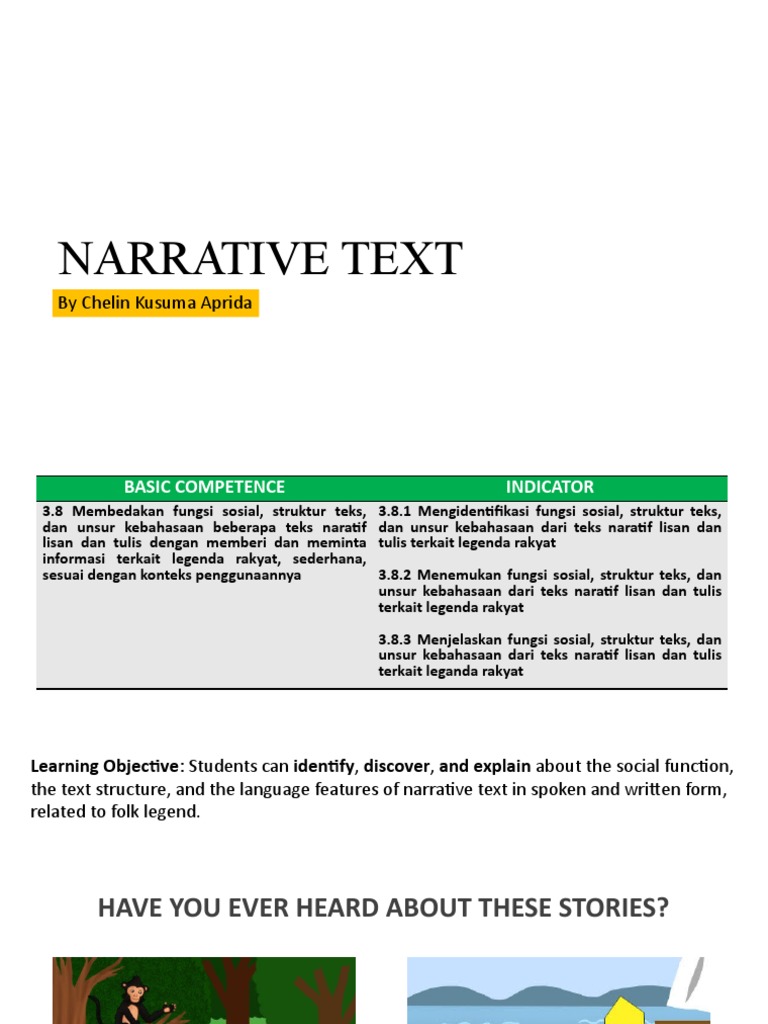 Understanding Narrative Texts and Legends | PDF | Legends | Traditional ...