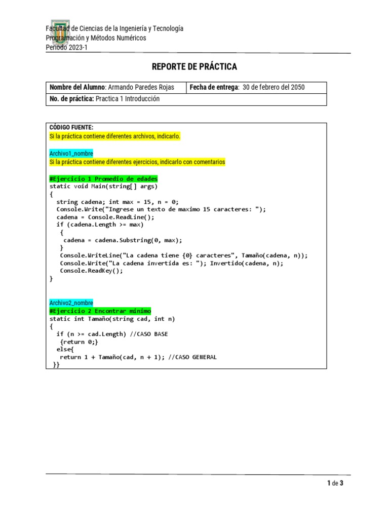 Reporte de practicas (1) | PDF | Software | Ciencias de la Computación