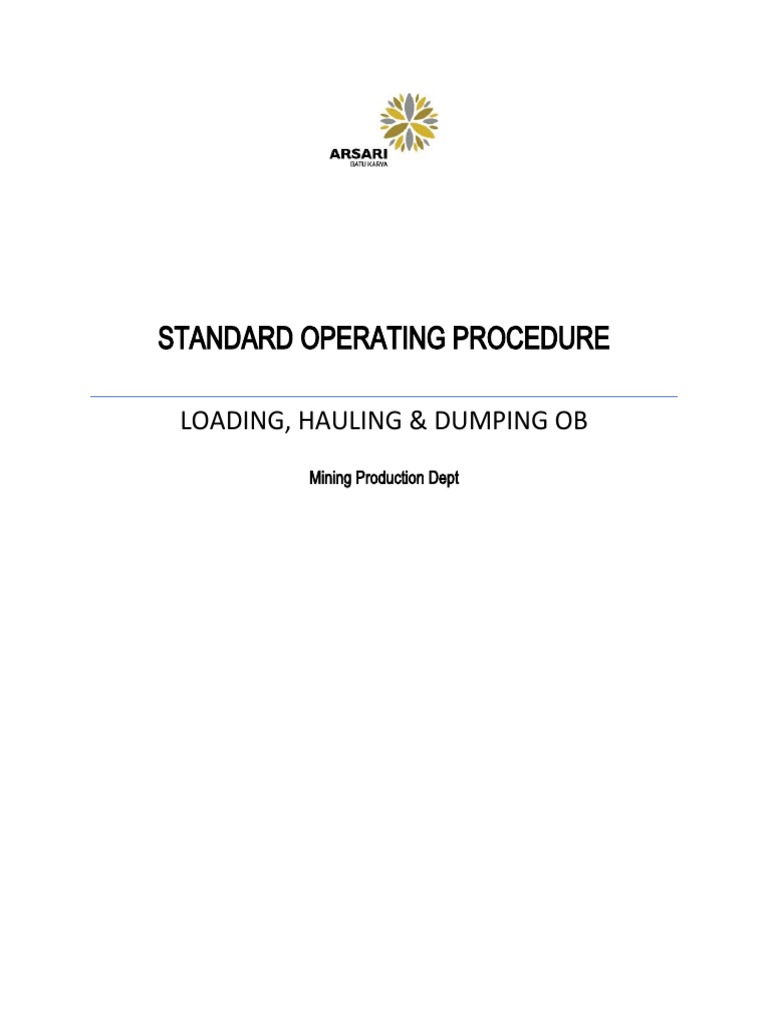 SOP Loading, Hauling & Dumping OB | PDF | Teknologi & Rekayasa