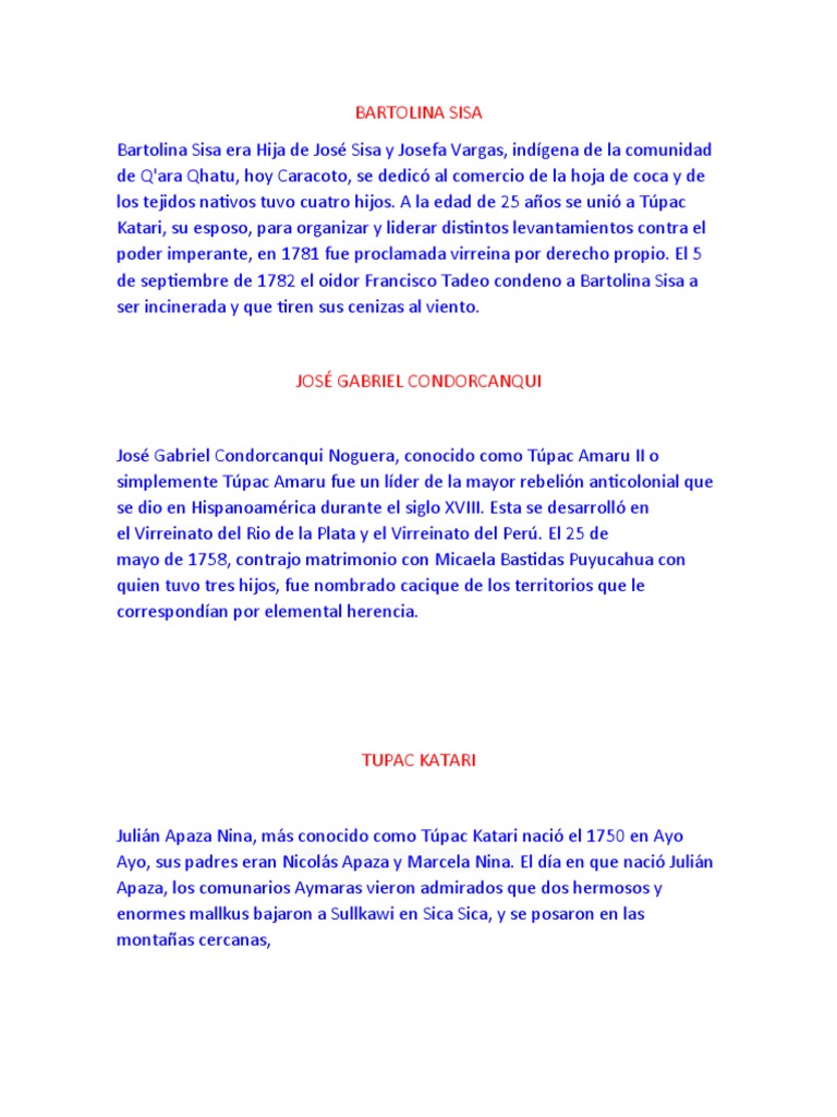 Líderes Indígenas del Siglo XVIII | PDF | Historia