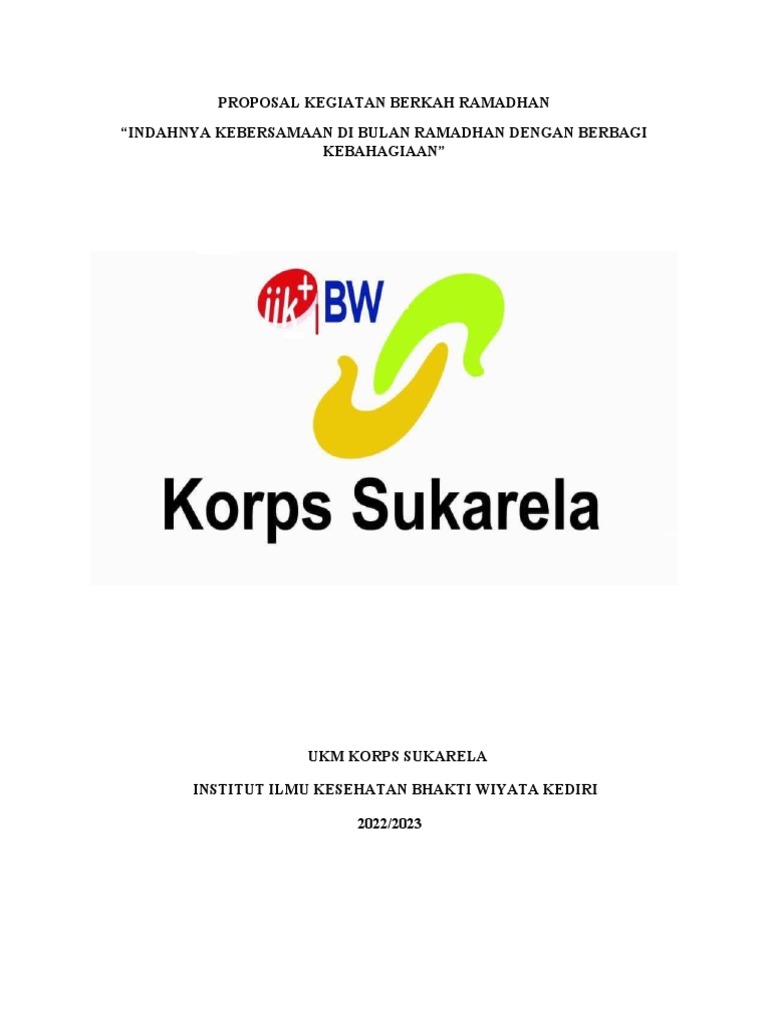 Proposal Berkah Ramadhan Ukm KSR | PDF
