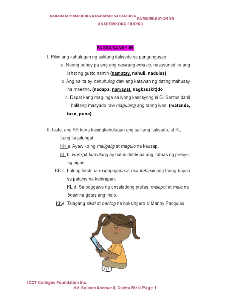 Pagsasanay #9 | PDF