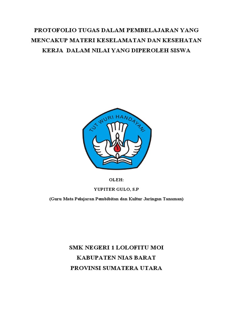 Protofolio Tugas Dalam Pembelajaran Yang Mencangkup Materi Dalam Nilai Yang Diperoleh Siswa ...