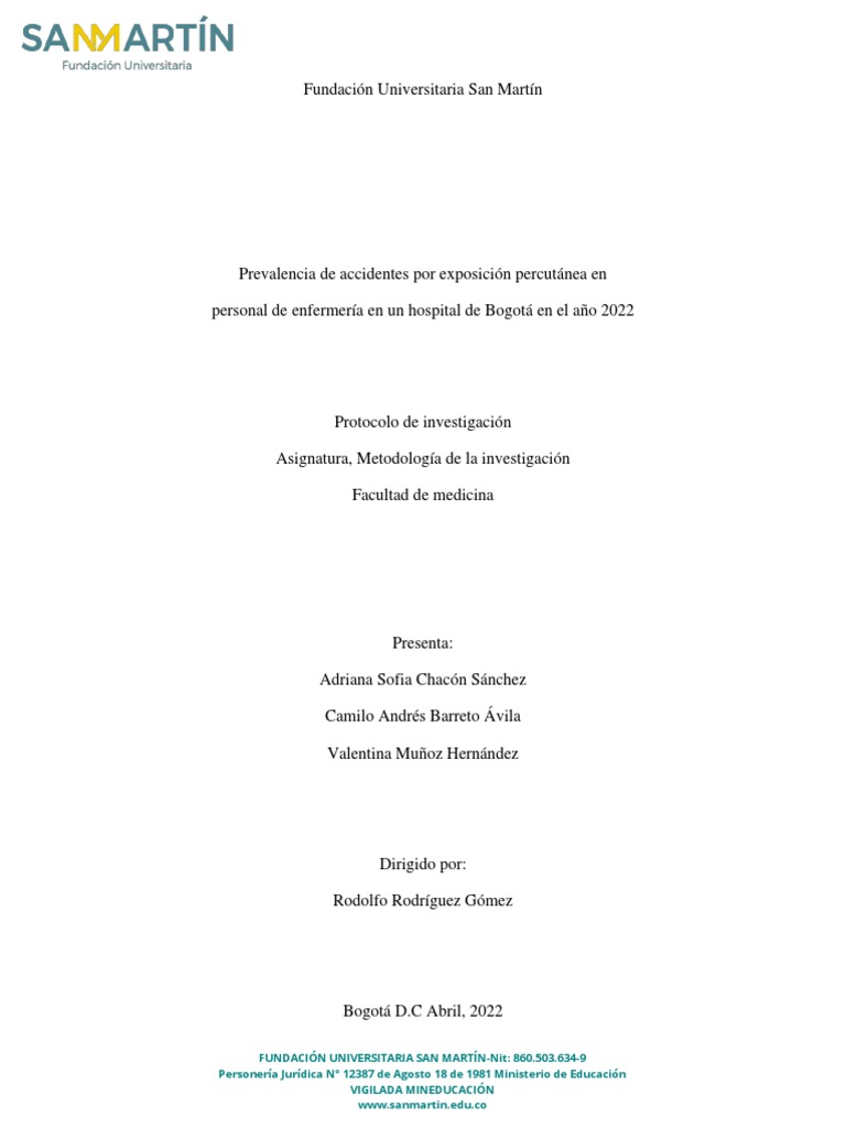 Protocolo Final. | PDF | Enfermería | Riesgo