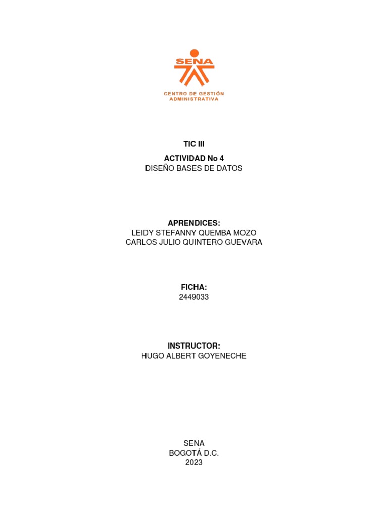 ACTIVIDAD 4 TIC (1) - Organized | PDF | Archivo de computadora | Bases de datos