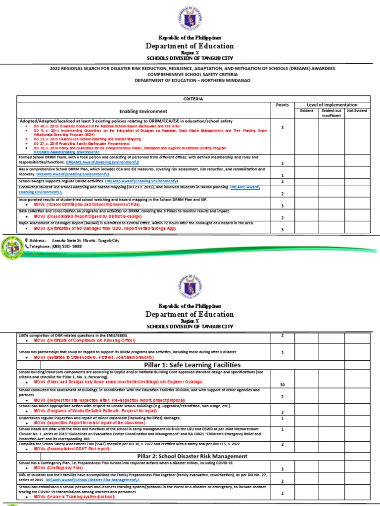 DREAMS Criteria Presentation | PDF | Emergency Management | Disaster ...
