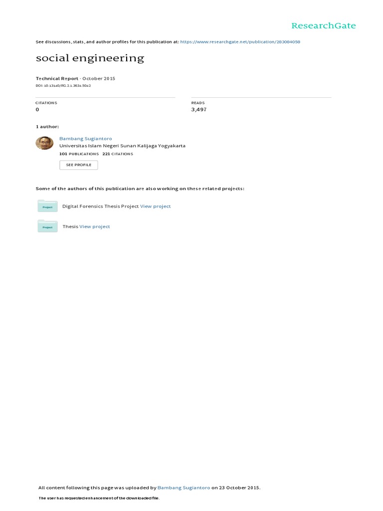 Social Engineering | PDF