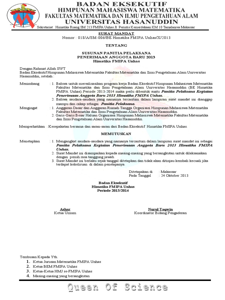 018-A-SM-006-BE Himatika FMIPA Unhas-X-2013 | PDF