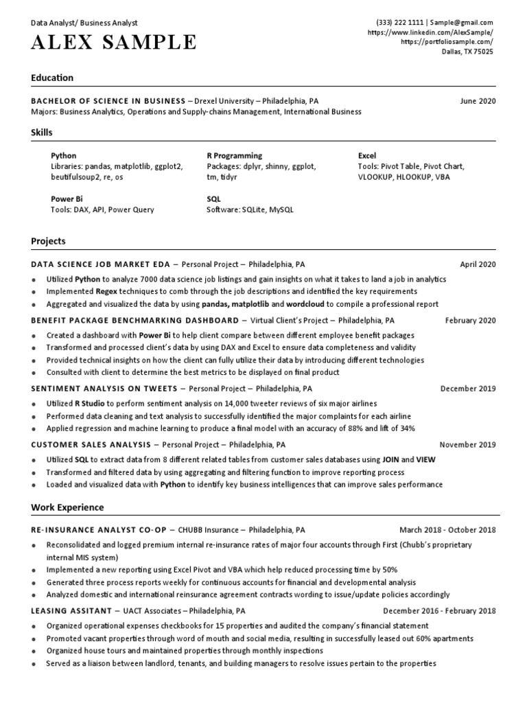 Sample Resume 2 | PDF