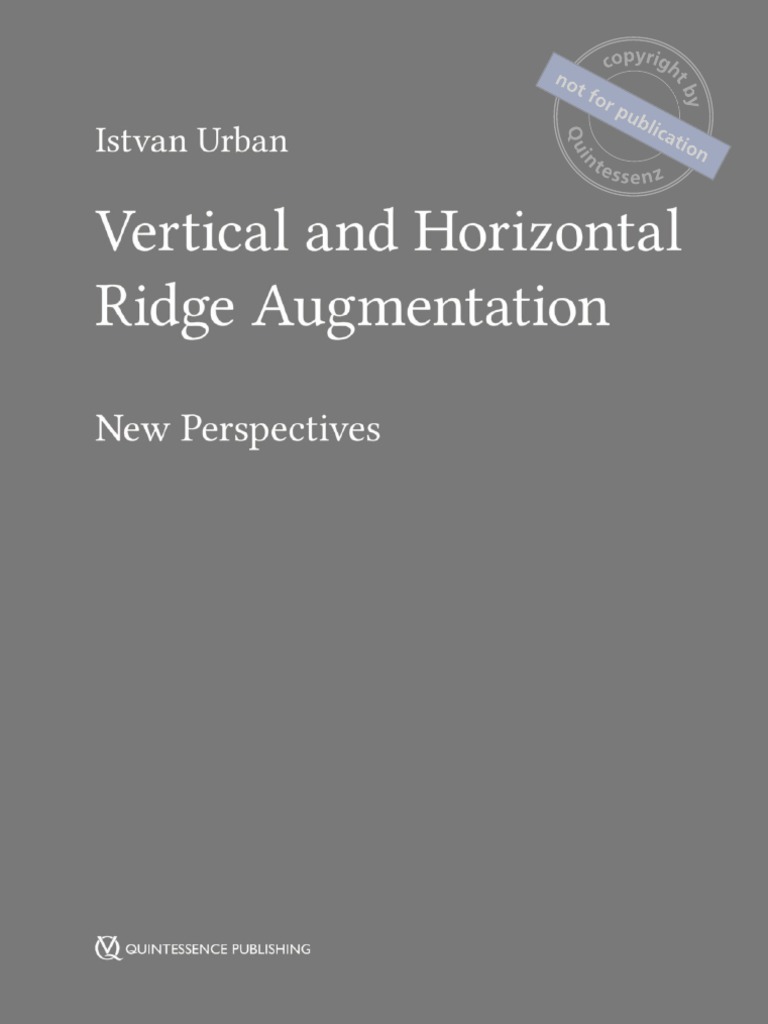 Extract - 20111 - Urban - Vertical and Horizontal Ridge Augmentation | PDF