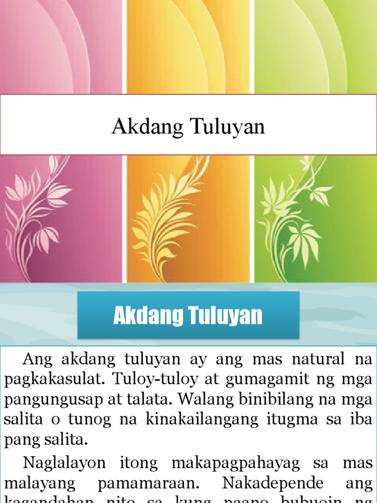 Akdang Tuluyan | PDF