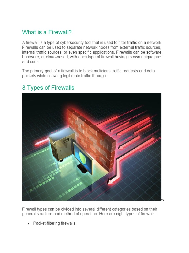 Firewall Notes Pdf Cybercrime Firewall Computing 