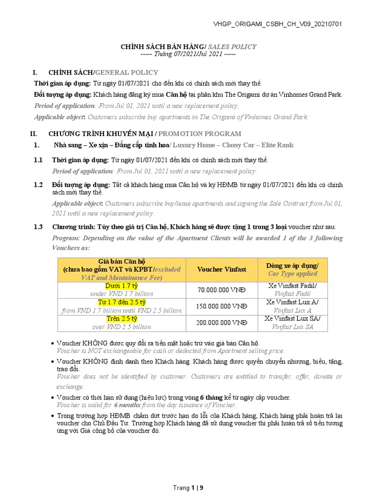 Origami CSBH HDMB V09 KH Final | PDF