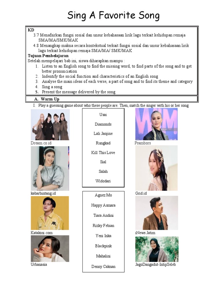 Analyzing English Songs for Teens | PDF | Language Arts & Discipline