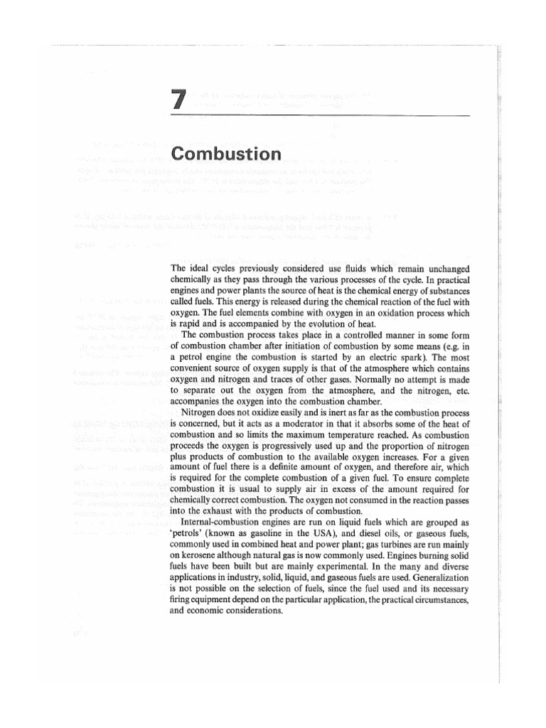 Eastop McConkey Chapter7 Combustion PDF | PDF