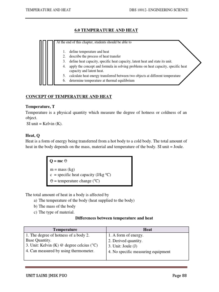 Chapter 6 Heat and Temperature | PDF | Heat | Heat Capacity