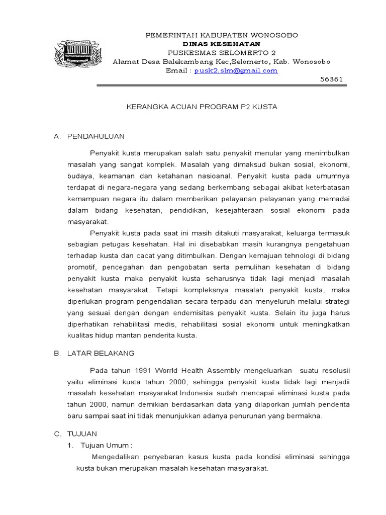 Program Pengendalian Kusta | PDF | Sains & Matematika