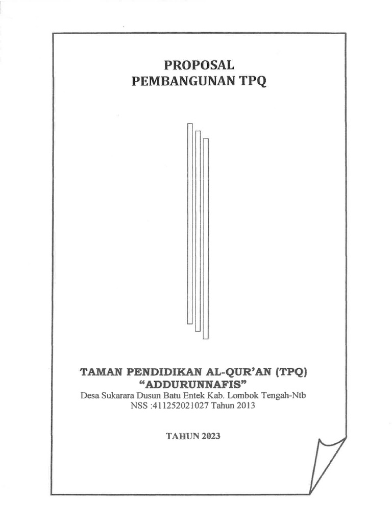 Proposal TPQ Addurunnafis | PDF