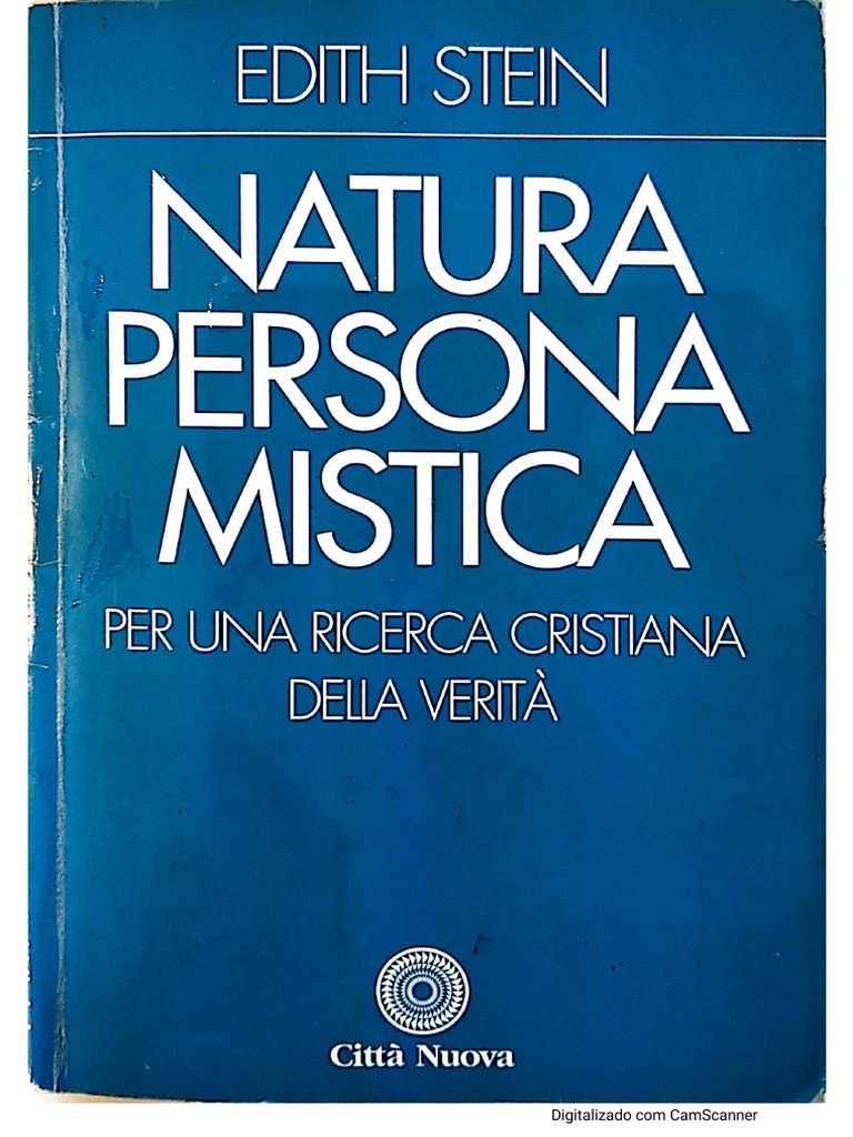 STEIN, E. Struttura Ontica Della Persona e La Problem Della Sua ...