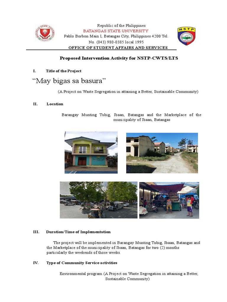 Waste Segregation Project in Ibaan | PDF | Waste Management | Waste