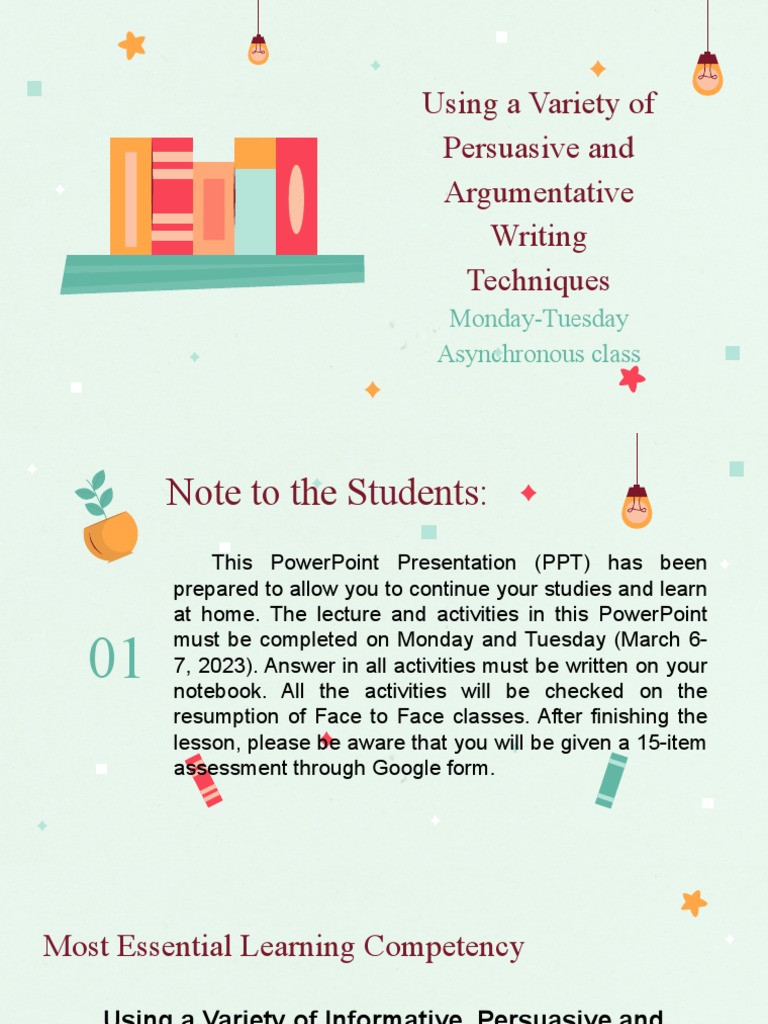 Quarter 3 - Module 2 - Day 3 - Part 2 | PDF | Essays | Persuasion