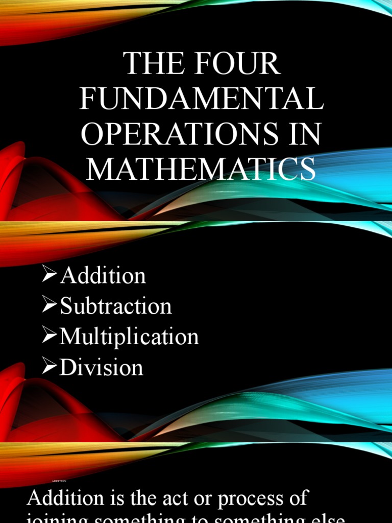 Four Fundamental Operations in Math | PDF
