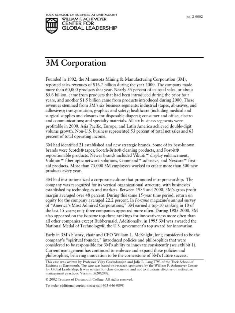 3M' Organizational Culture