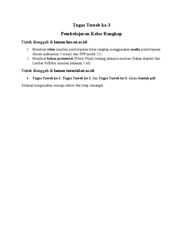 Tugas Tuweb 3: Simulasi Kelas Rangkap | PDF | Teknologi & Rekayasa