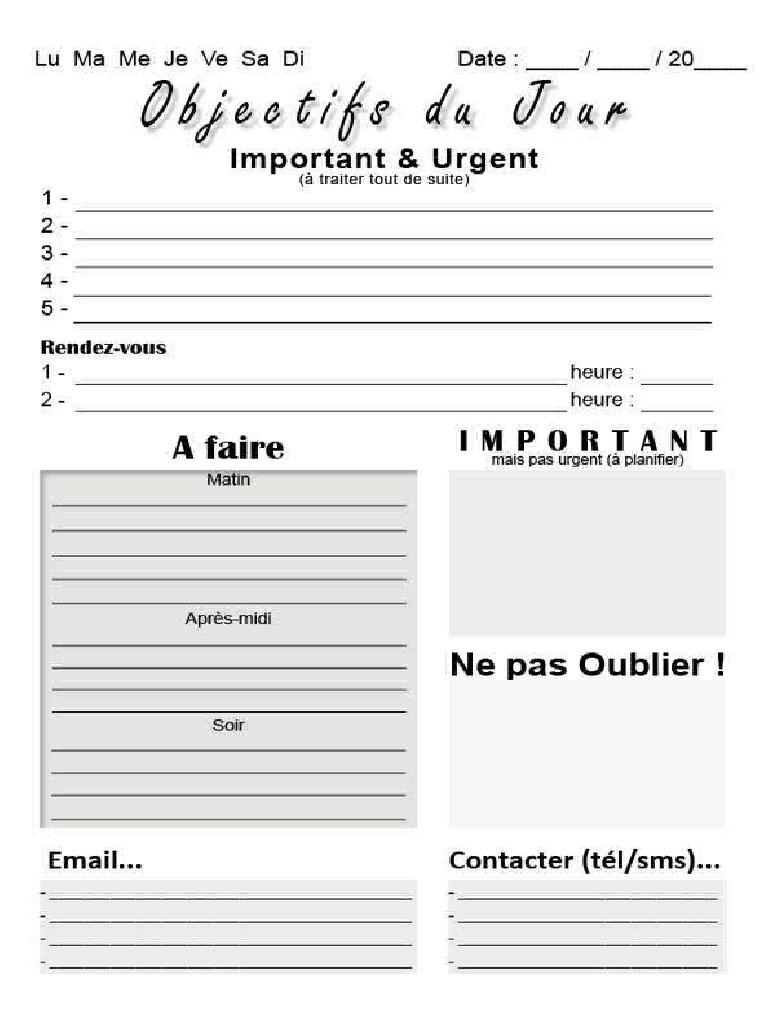Fiche Journalière | PDF