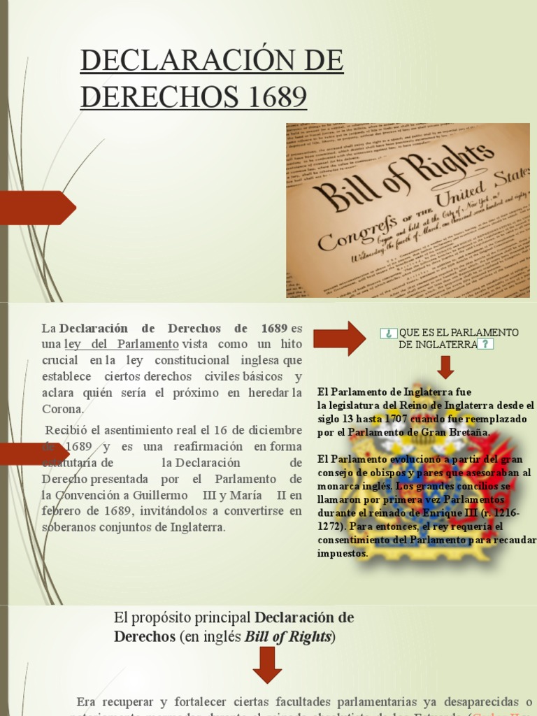 Declaración de Derechos 1689 | PDF | Gobierno