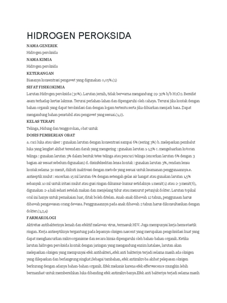 Hidrogen Peroksida | PDF