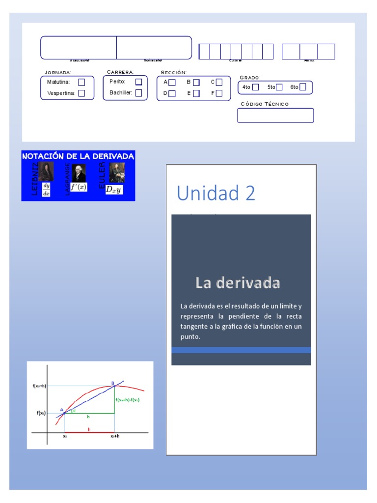 2023 - U2 Mat6 PDF | PDF | Velocidad | Derivado