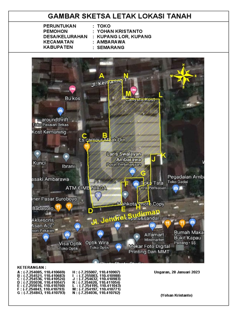 Lokasi Usulan Toko Yohan Kristanto | PDF