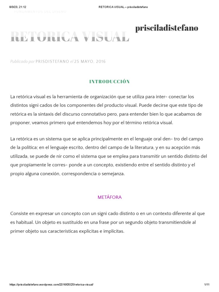 RETORICA VISUAL – prisciladistefano-EJEMPLOS | PDF | Alegoría | Retórica