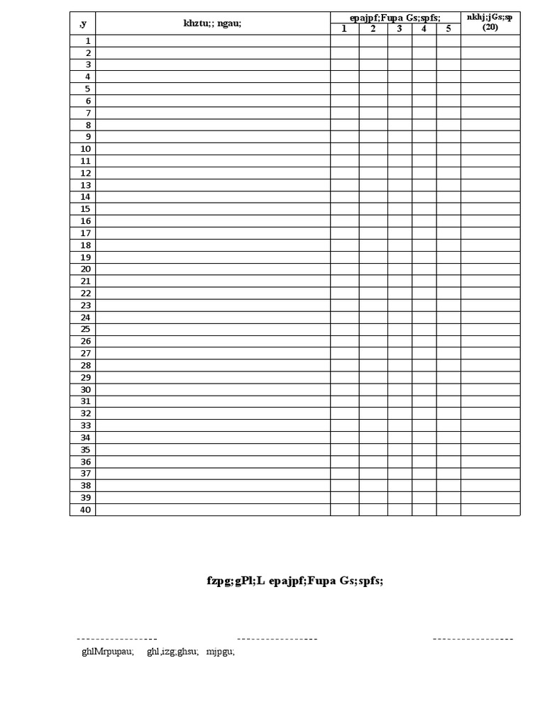 Monthly Assessment Form | PDF