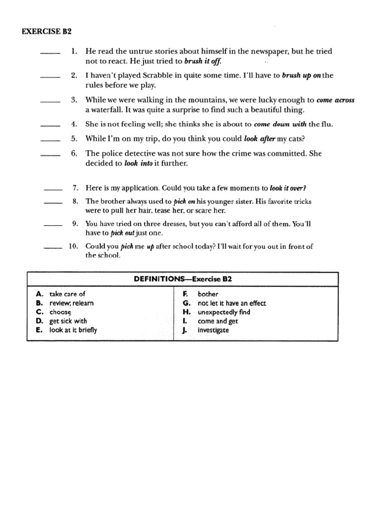 vOCABULARY ACTIVITY 2 2.B | PDF